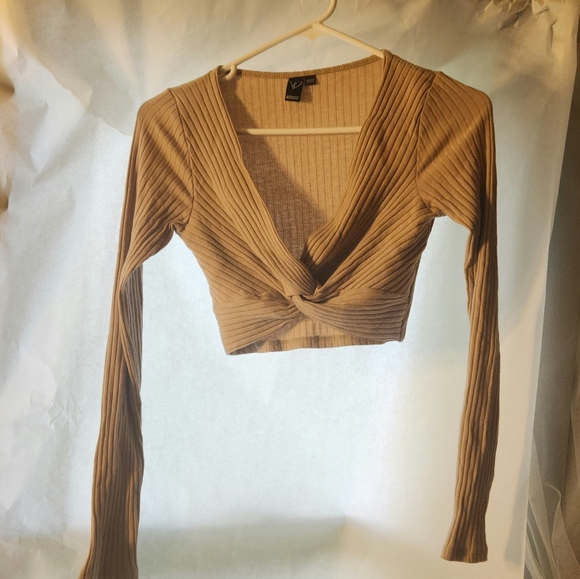 Windsor | Tops | Tan Ribbed Crop Top | Poshmark